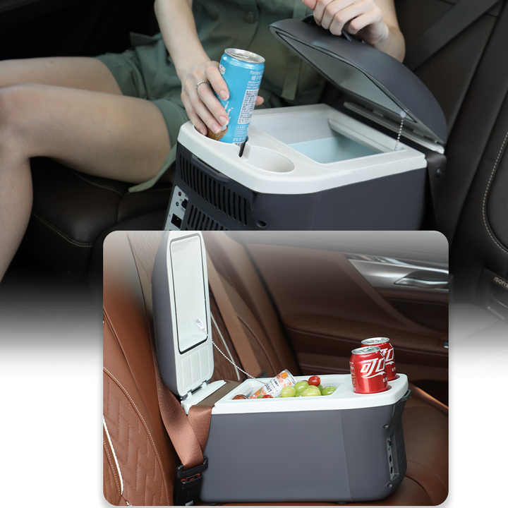 8L Car Fridge 12V Electric Cooler Box PP PU Foam Dual Temp Silent for ...