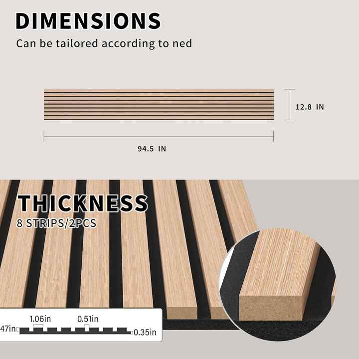 Wood Slat Wall Panels Decorative Diffuser Acoustical Panel for Wall and ...