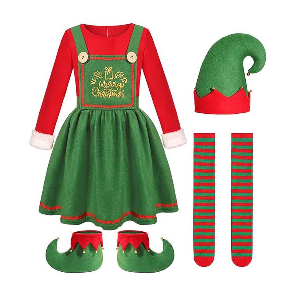 2025 Christmas Funny Kid Santa Claus Elf Cosplay Costume for Boy and ...