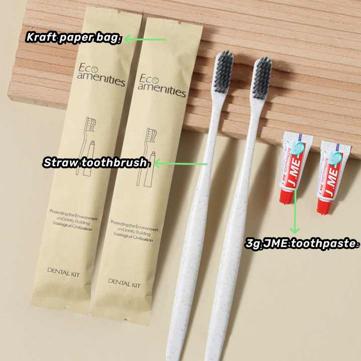 Hotel Toiletries Set Toothbrush and Toothpaste Kit ury Eco Disposable ...