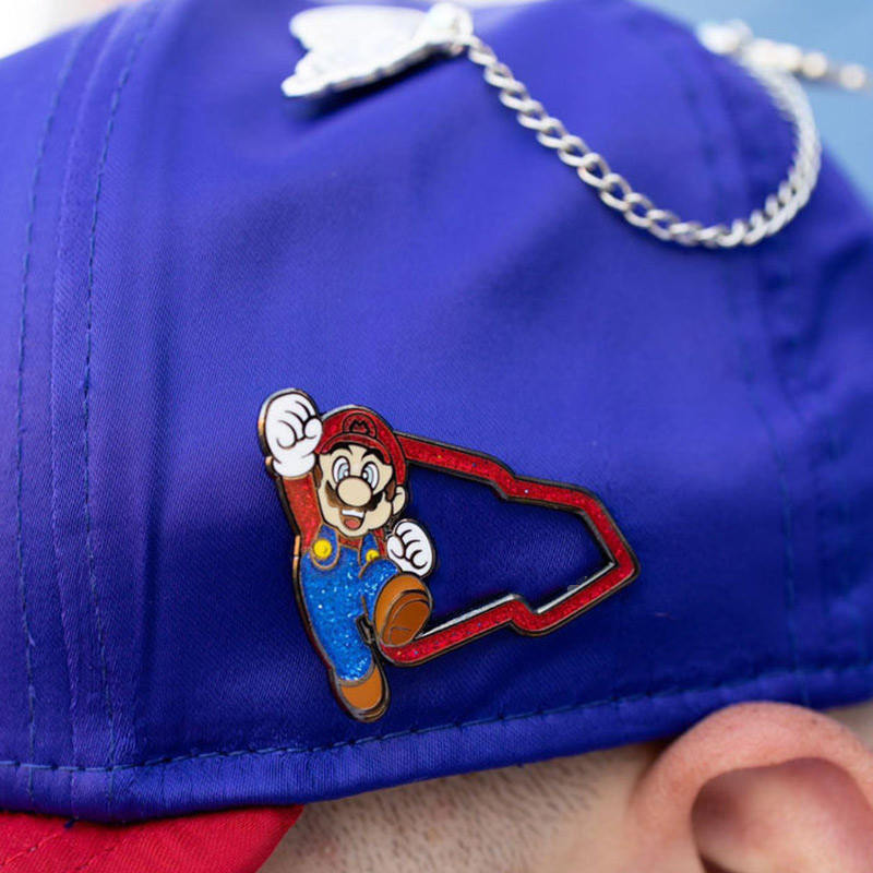 Custom Glitter Soft Enamel Frame Border Hat Pins - Anime Style