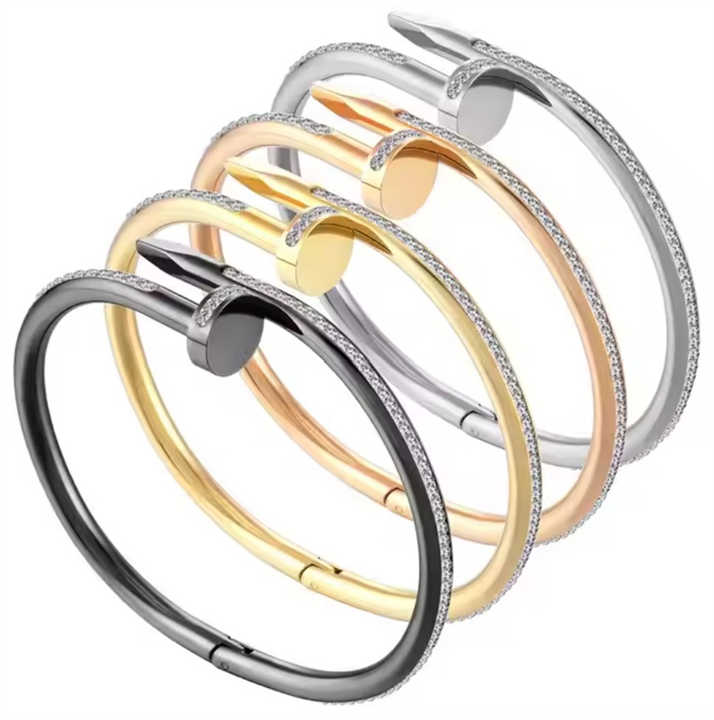 Wholesale luxury designer stainless steel screw bracelet jewelry ...