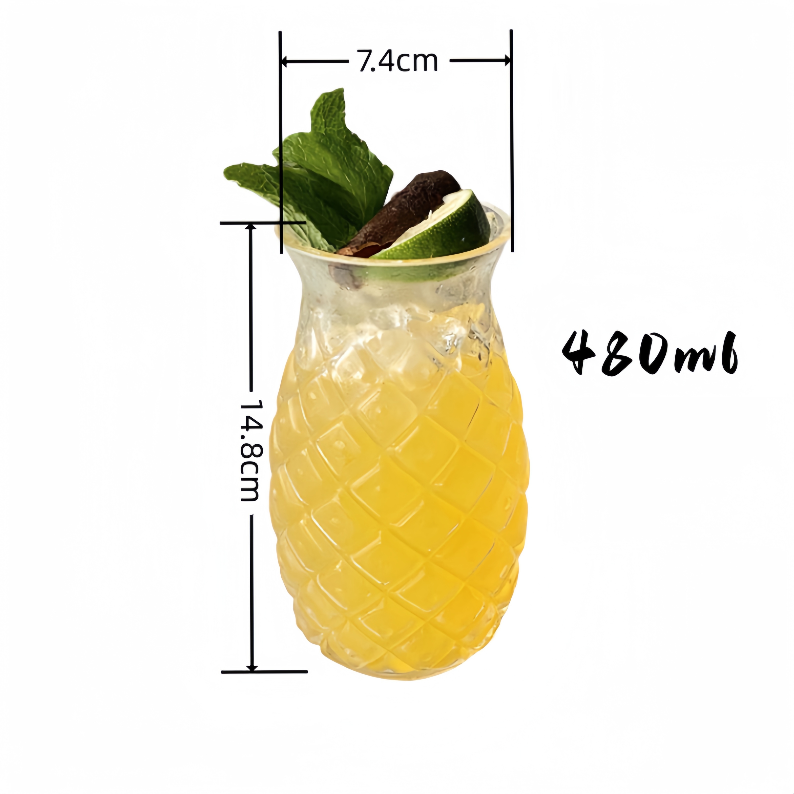Wholesale 480 Ml High Borosilicate Glass Juice Cup