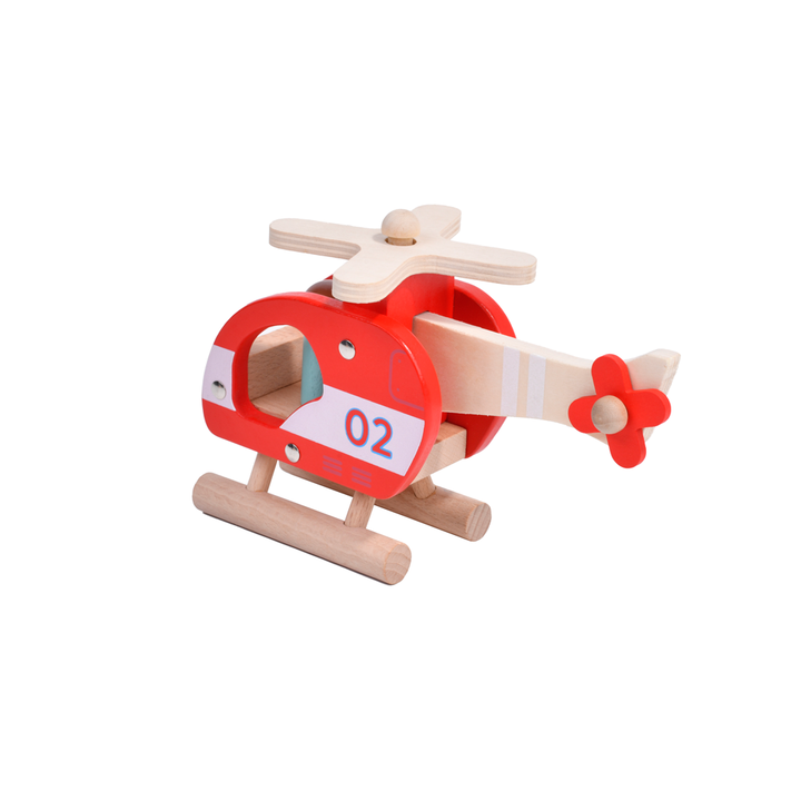 Diy Helicopter With Pilot Model Kit Wooden Airplane Aircraft For Kids ...