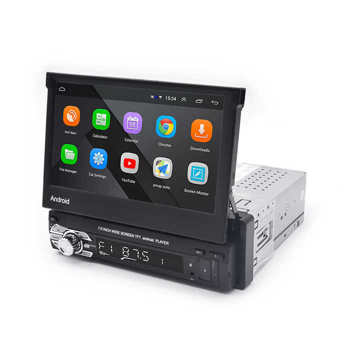 1 Din Android Car Radio - 7 Inch Retractable MP5 Player