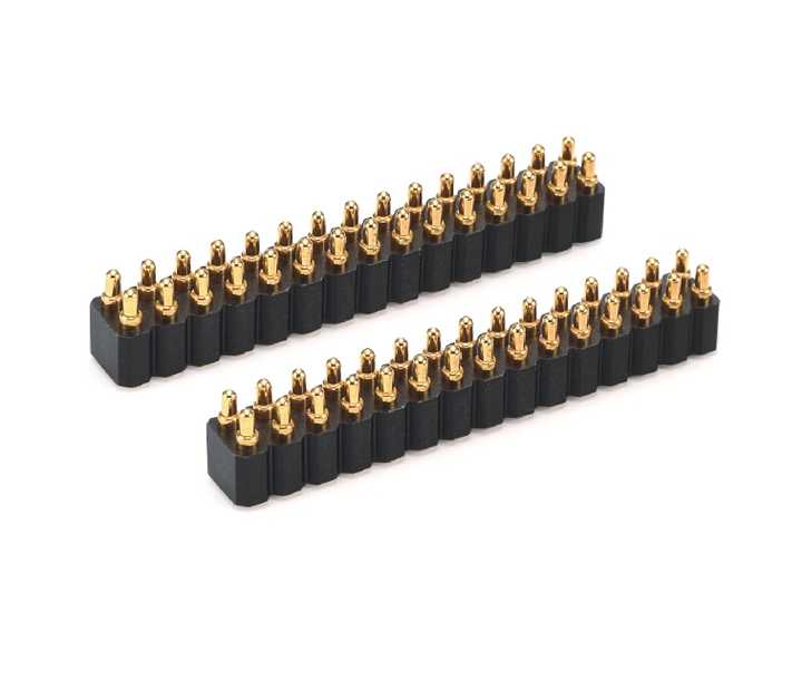 High Current 2.54mm Pitch Male 30 Pin PCB Connector Spring Loaded Pogo ...