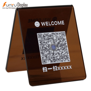 Custom QR Code Display Stand - Durable Acrylic Tabletop Design