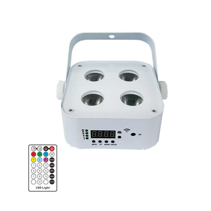 IR4 Mini Uplights 4X18W Battery Spotlight 4 LEDs Wireless DMX IR Remote ...