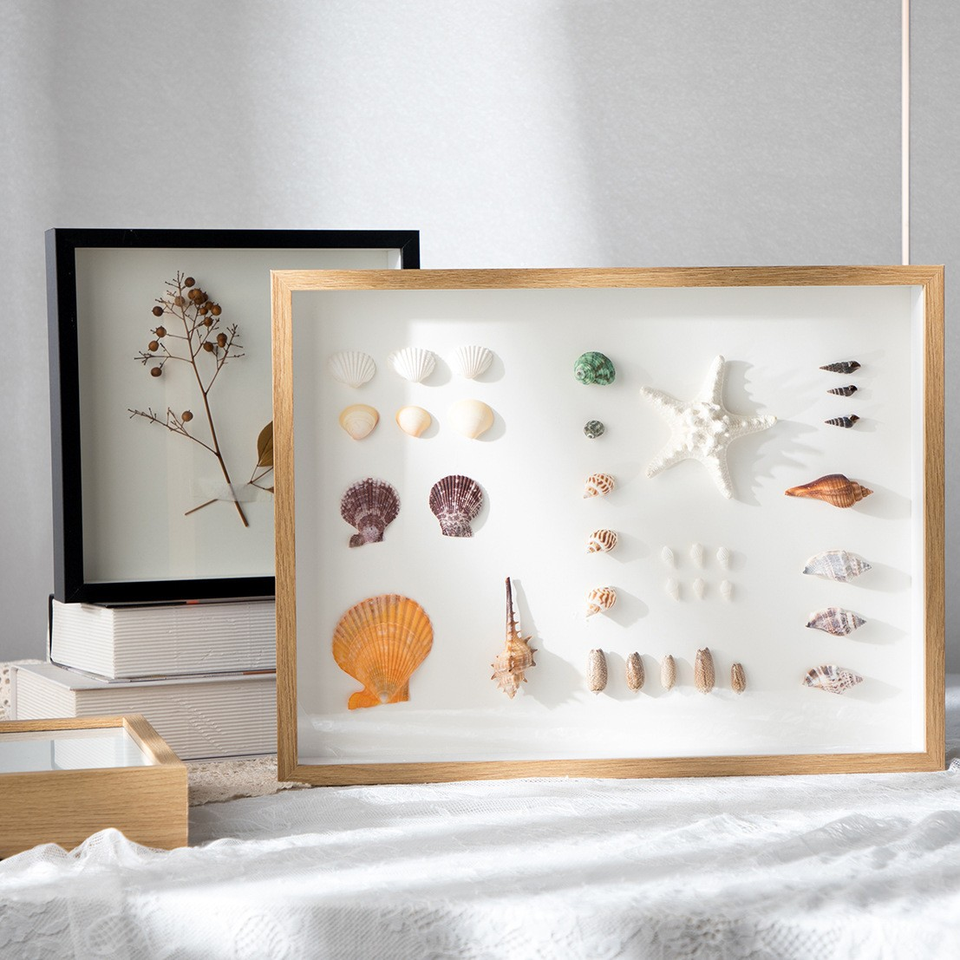 Custom Shadow Box Frame MDF Wood 3CM 5CM Deep 8x8 16x16 Inches A3 A4 3D ...