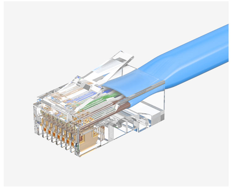 Cat6 Utp Unshielded 8p8c Straight Through Rj45 Modular Plug Ethernet ...