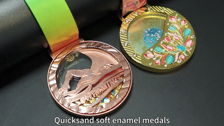 Medalla de natación personalizada Aleación de Zinc 3D actividad escolar ...