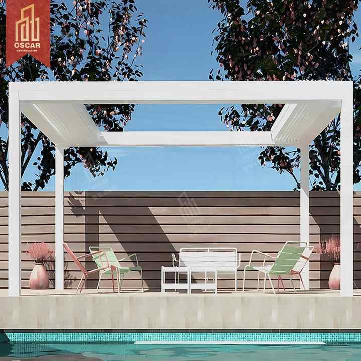 China Aluminum Pergola Profiles Motorized Louver System Innovative ...