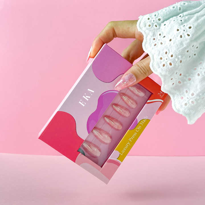 Custom Printed Empty False Nails Package Box - UV Coating