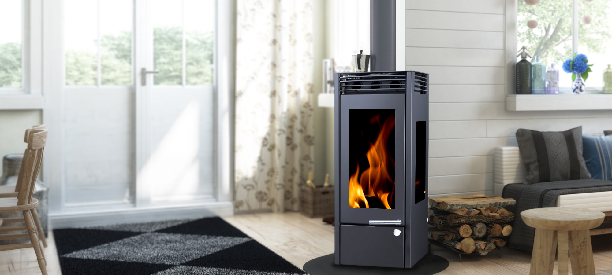 Gas Fireplace Freestanding Indoor - Efficient Heating