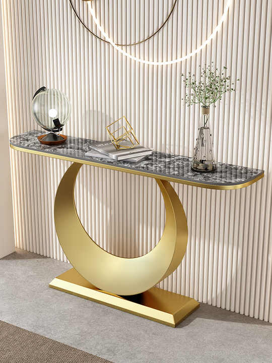 Italian Luxury Rock Panel Porch Table Modern Simple Wall Mounted ...