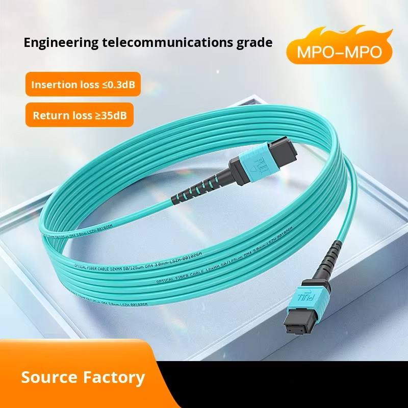 8-core/12-core MPO Single/Multi-mode OM3/PM4 Fiber Patch Cord for Data ...