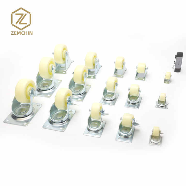Factory Direct China Castors Rubber Coating Durable and Lockable Nylon ...