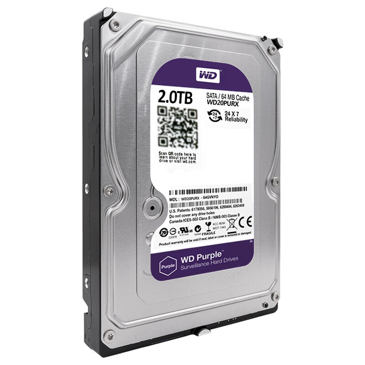 Security Camera Hard Disk 2TB WD Purple Security Dedicated Hard Disk ...
