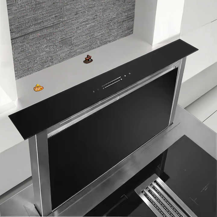 Italian Ultra-Thin Ductless Downdraft Kitchen Hood 90cm