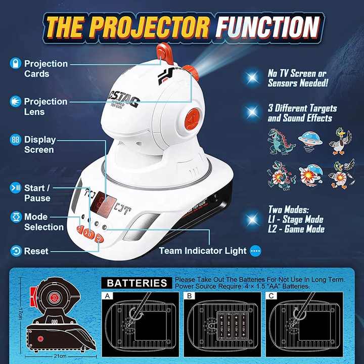 Novelty AR Toy Gun Induction Infrared Laser Gun Augmented Reality ...