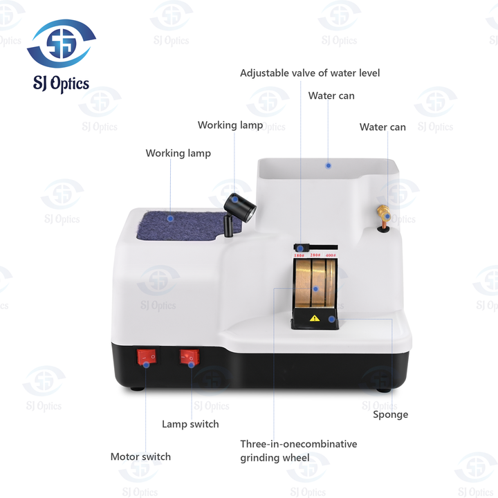 SJ Optics Ophthalmic Hand Lens Edger With Bevel Lens Grinder Optical ...