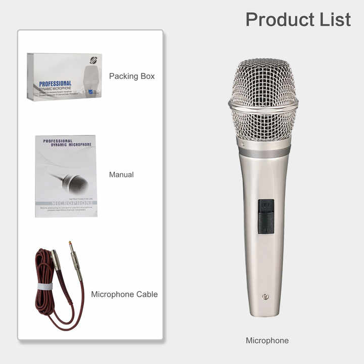 MIM-3700 Professional Wired Karaoke Microphone - Dynamic Vocal