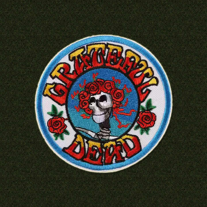 New Design Grateful Dead Logo Patches Rock Band Embroidered Patch Iron ...