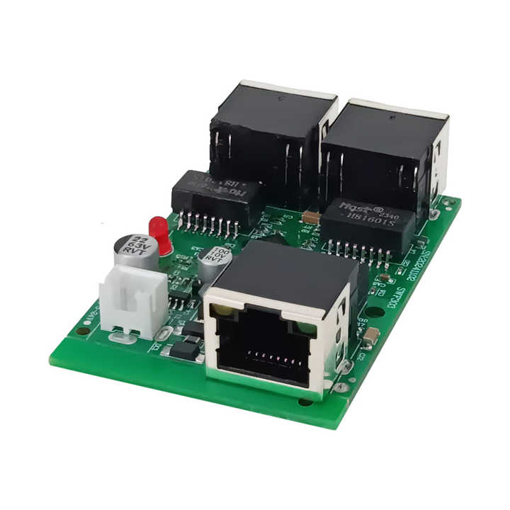 Unmanaged Industrial Poe Ethernet Switch Module with 3*10/100m RJ45 Network Ports PCBA for ...