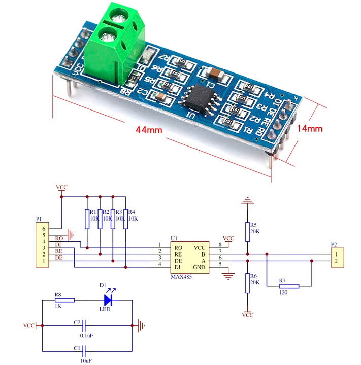Max485 Ttl To Rs485 Converter Module - Rs232 To Rs485 Communication Oem