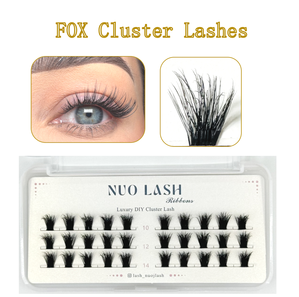 Cluster Lashes Wholesale Custom Logo Wispy Natural Style Premapped Diy ...