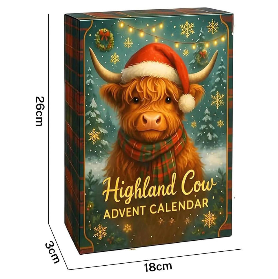 Highland Cow Advent Calendar Acrylic Christmas Keychain| Alibaba.com