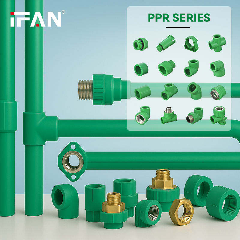 IFAN Green PN25 PPR Pipe Fittings Elbow 20-110mm PPR Fittings All Types ...