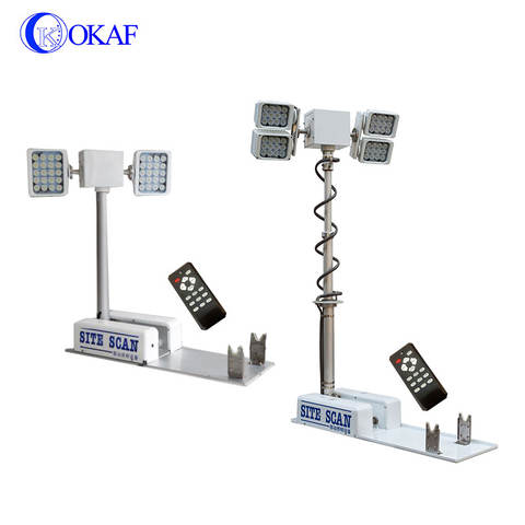 Car Vehicle Fire Truck Mobile Mast Pneumatic Telescopic Light Tower ...