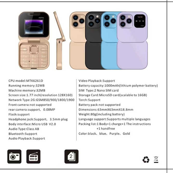 Wholesale New Arrival I16 Pro - Dual SIM Foldable Phone