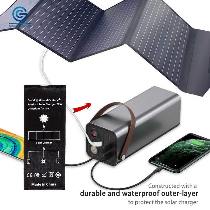 GCSOAR Portable Foldable Solar Panels IP67 PV for Outdoor Activities ...
