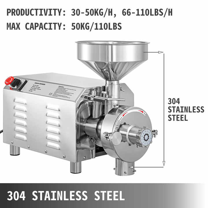 Stainless Steel Ultra Fine Powder Grinding Machine Food Micro Powder ...