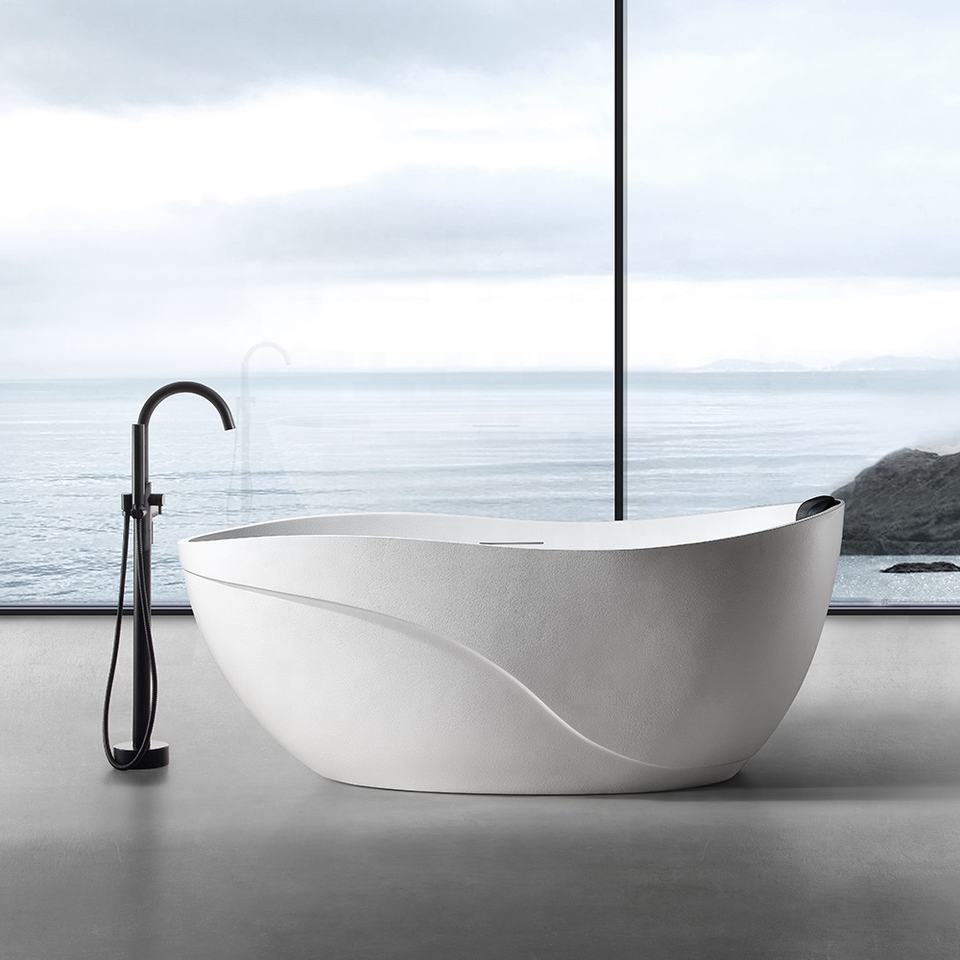Modern Design Oval Indoor SPA Freestanding Adult Bathtub Artificial ...