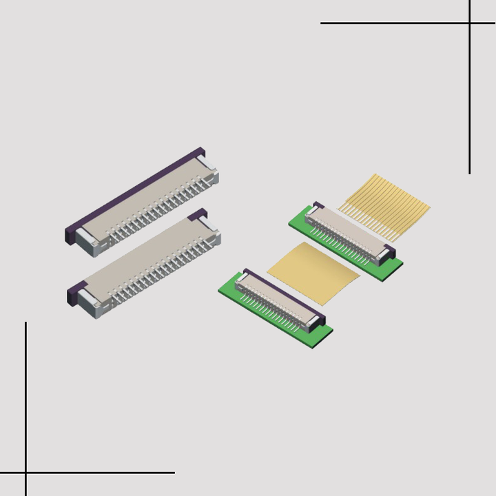Conector FPC/FFC tipo ZF SMT FPC conector 0.5mm paso del conector FPC| Alibaba.com