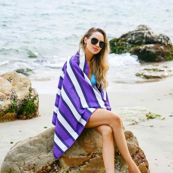 Super Absorbent Bath Towel for Summer Rectangle Custom Microfiber Beach ...
