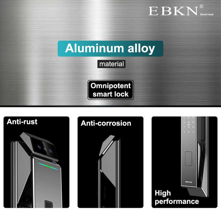 EBKN 2025 Tuya Wifi Smart Lock New Arrival Digital Door Lock 3D Face ...