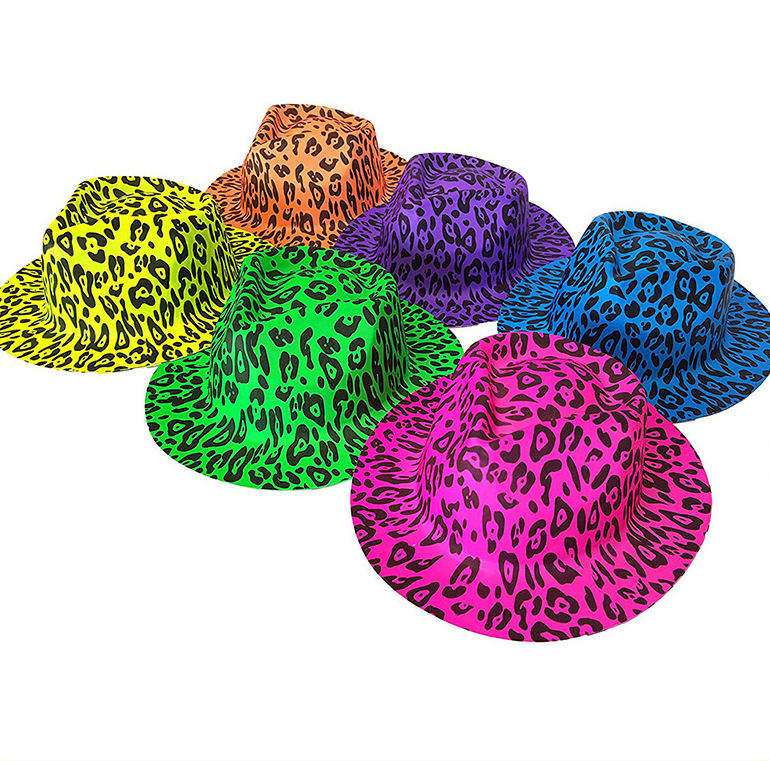 Cora Funny Outdoor Party Hats Neon Plastic Striped Four Seasons Female ...