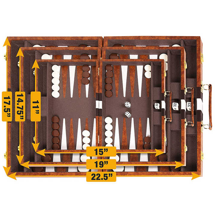 Custom Luxury Leather Backgammon Game Set - Unisex Fun