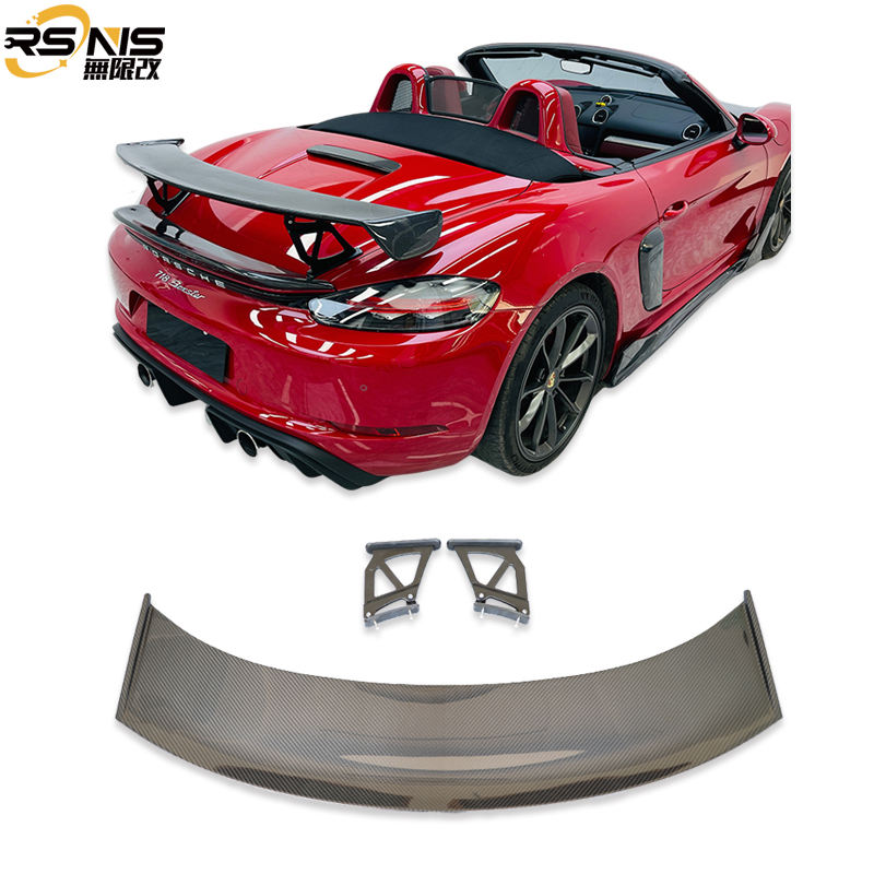 For Porsche 718 Cayman Boxster Upgraded Style Rear Spoiler with Dry ...