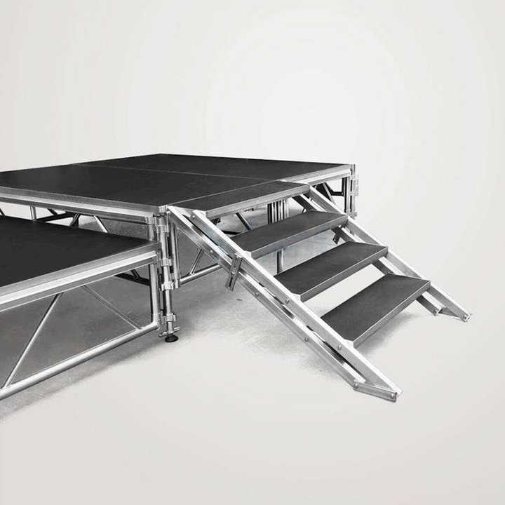 Portable Single Piece Aluminum Stage Ladder Frame with Movable Floor ...