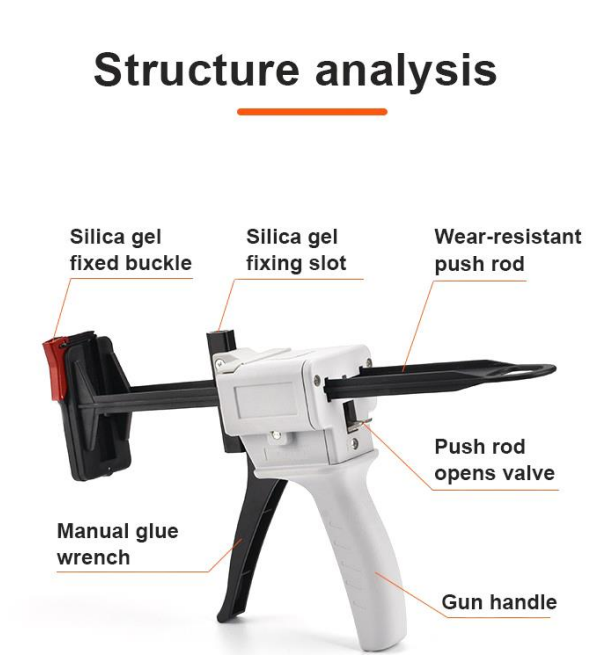Wholesale glue gun 50ml 100ml manual toothpaste type operation dispenser glue gun dispenser for ...