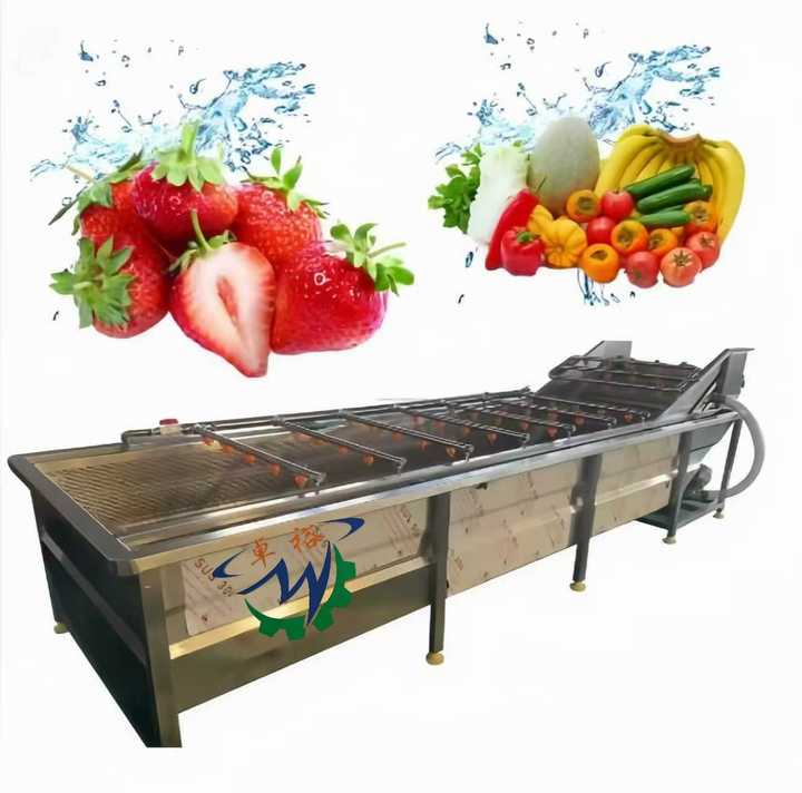 High Pressure Spray Fruit Vegetable Bubble Washing Machine Air Bubble Vegetable Cleaner Machine