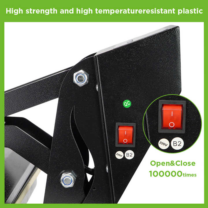 Manual 38*38CM High Pressure Sublimation Heat Transfer Press Machine Flatbed T-Shirt Printing ...