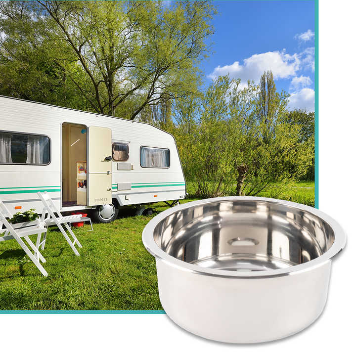 JDA Classic Single Basin Bowl Stainless Steel 304 Camping RV Kitchen ...