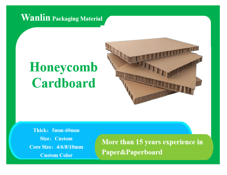 Eco-friendly 4mm Core Size Paper Honeycomb Board 10-60mm Thick for ...