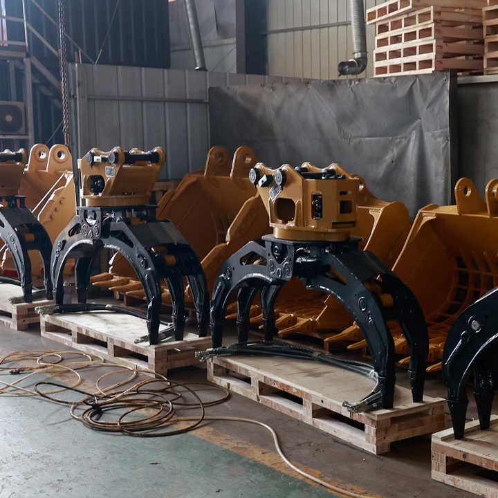 Forestry Machine Hydraulic Log Timber Excavator Rotary Grapple Rotating ...